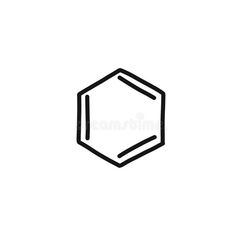 Benzene Vector Illustration. Chemical Molecular Substance with C6H6 ...