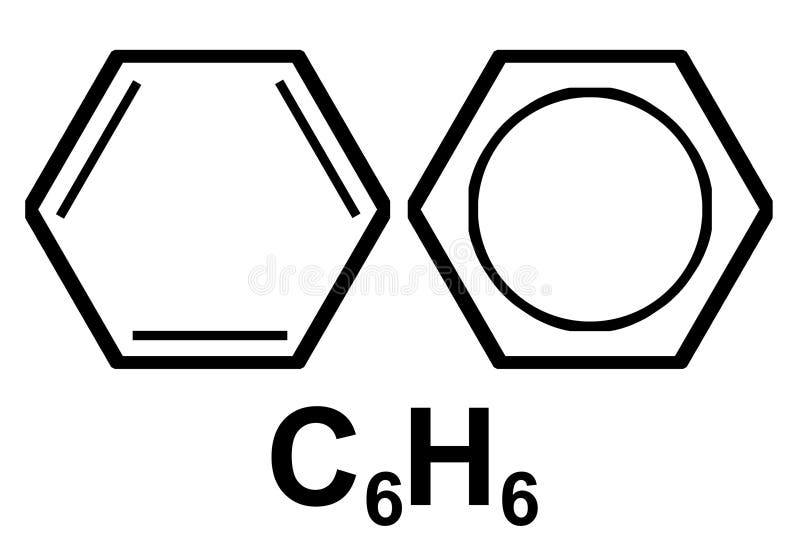 Benzene chemical structure stock illustration. Illustration of research ...