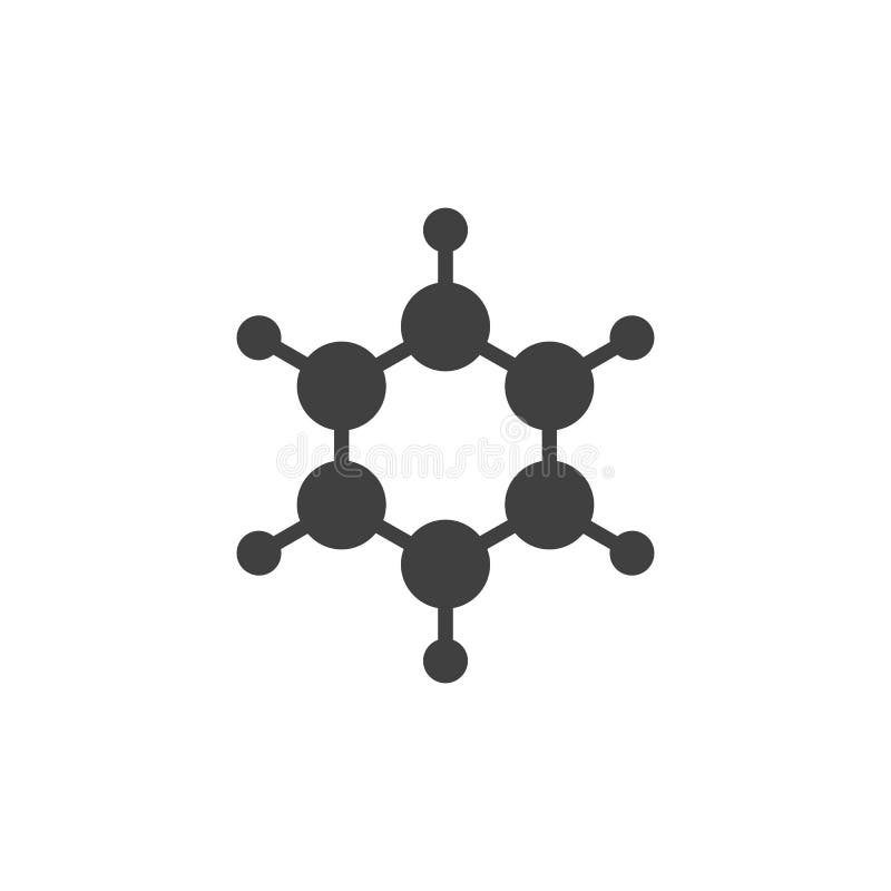 Benzene Vector Illustration. Chemical Molecular Substance with C6H6 ...