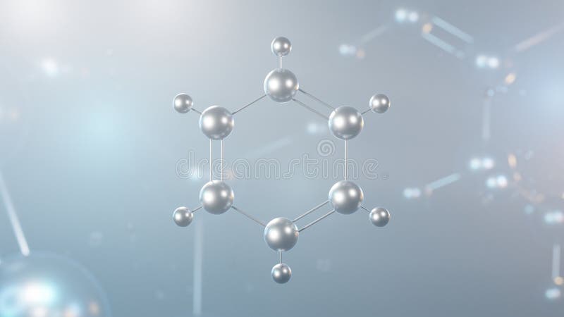 Benzene Molecular Structure on White Background Stock Illustration ...
