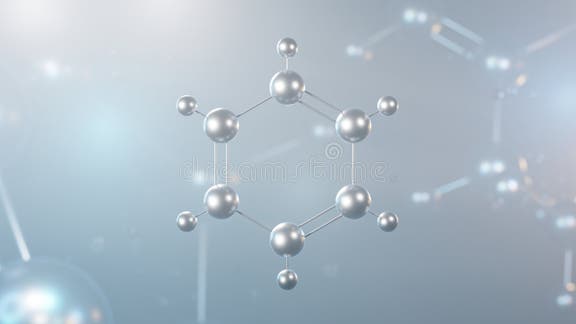 Benzene Molecular Structure, 3d Model Molecule, Aromatic Hydrocarbon ...