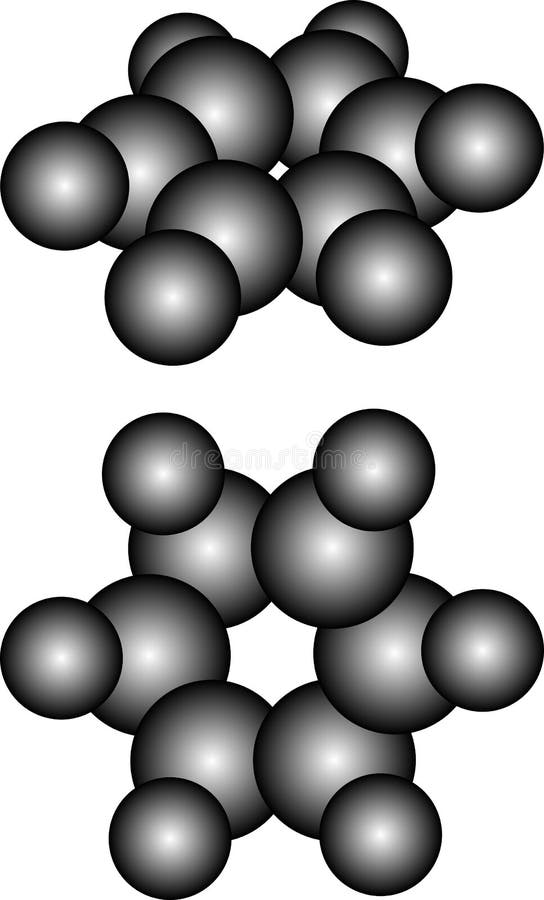 Benzene Molecular Structure On White Background Stock Illustration ...
