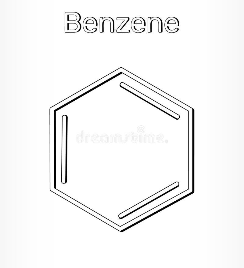Benzene Molecule Structure 3D Render Illustration Stock Illustration ...