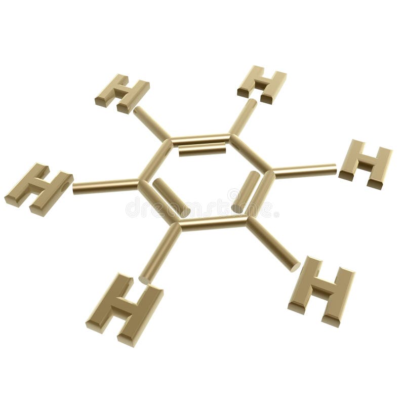Benzene structure stock illustration. Illustration of bond - 4644522