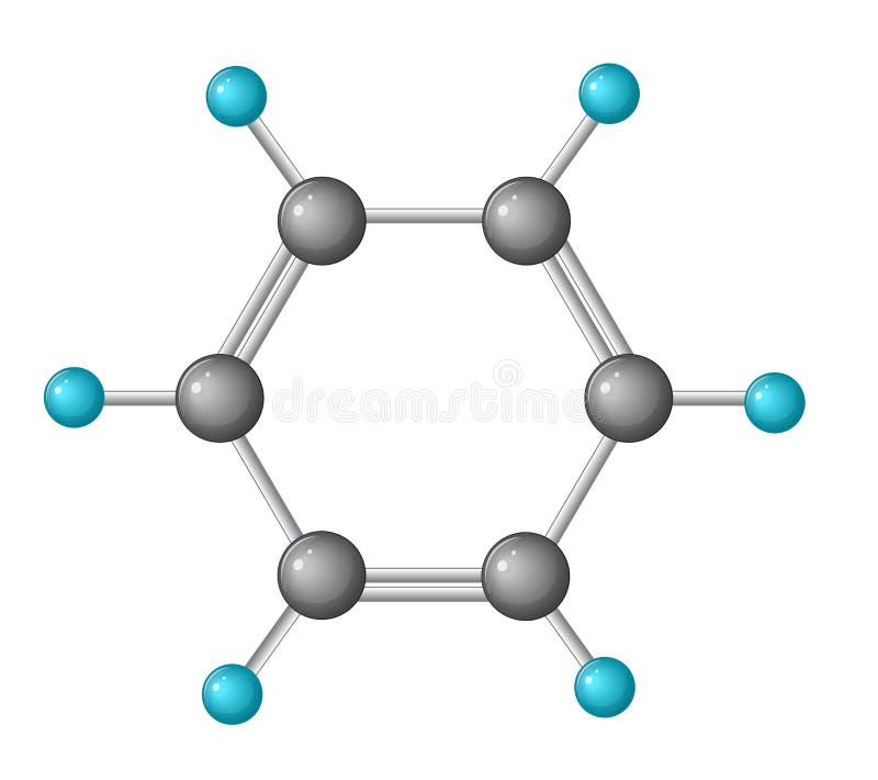 Benzene structure stock illustration. Illustration of technology - 4644521