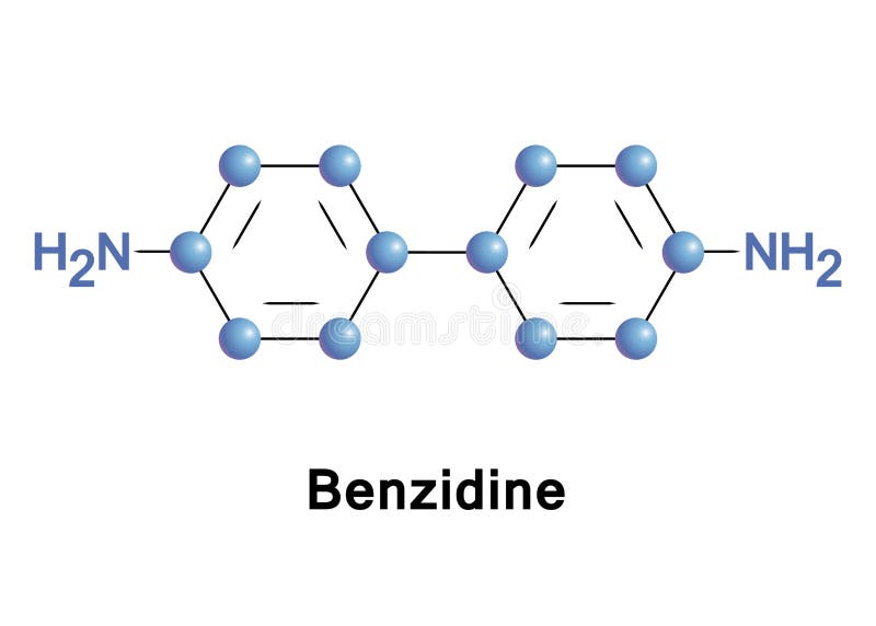 Benzidine of Biphenyl Diamine Vector Illustratie - Illustration of ...