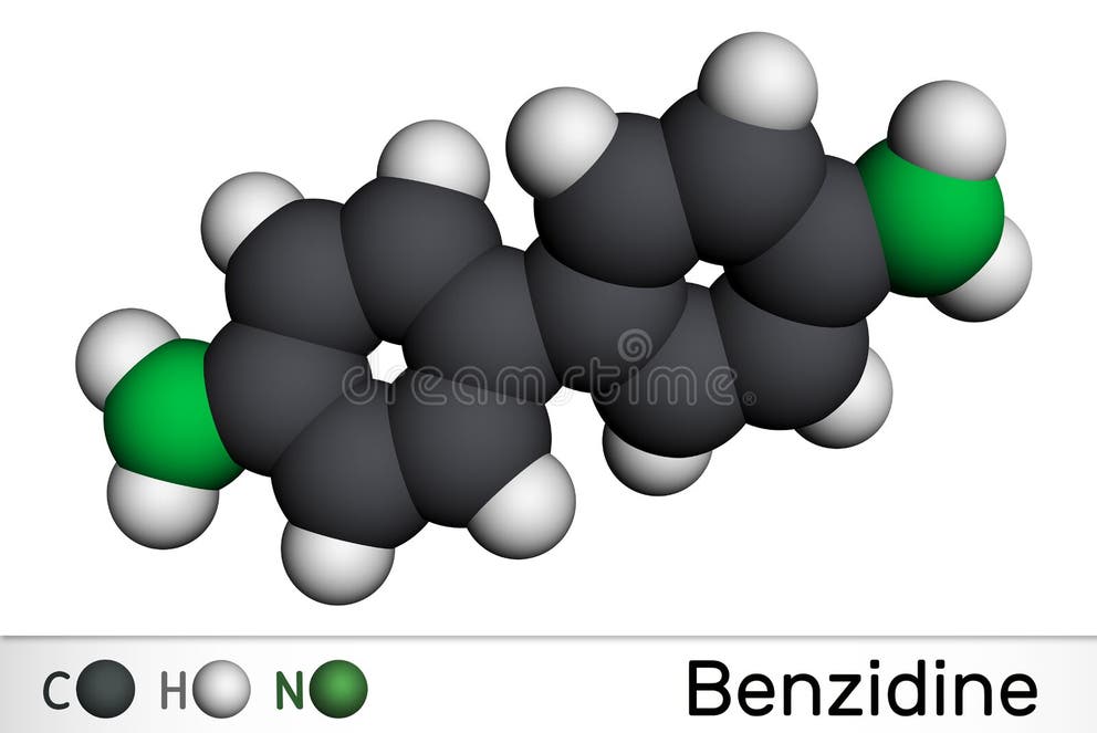 Benzidine Molecule. it is Aromatic Amine, Used for the Detection of ...