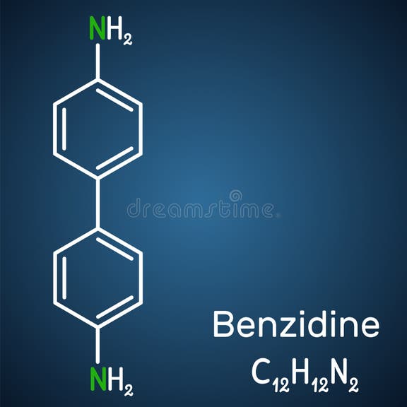 Benzidine Molecule. it is Aromatic Amine, Used for the Detection of ...