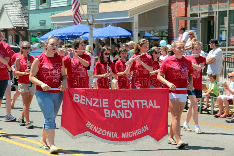 Benzie Central Band Parade editorial image. Image of summer - 15011430