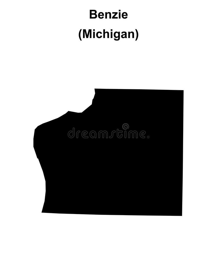 Benzie outline map stock illustration. Illustration of cartography ...