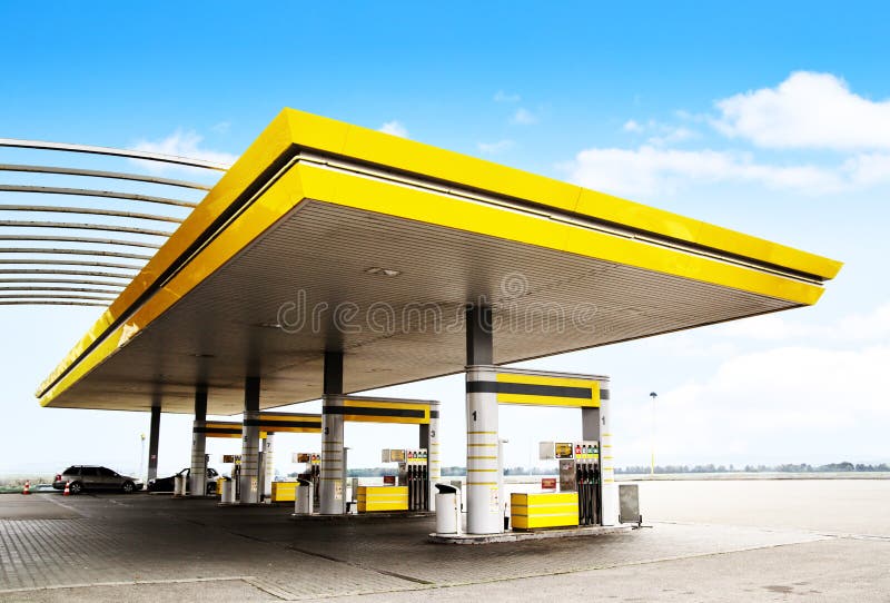 Benzinestation stock afbeelding. Image of gebied, auto - 11583631