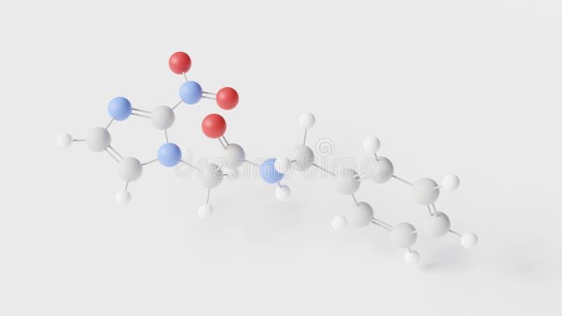 Benznidazole Molecule, Structural Chemical Formula, Ball-and-stick ...