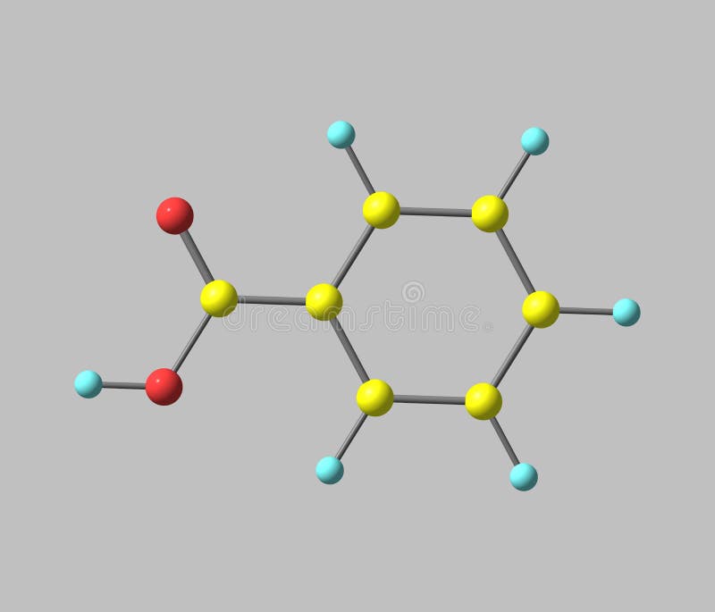 Benzoic Acid Molecule. Benzoate Salts are Used As Food Preservatives ...