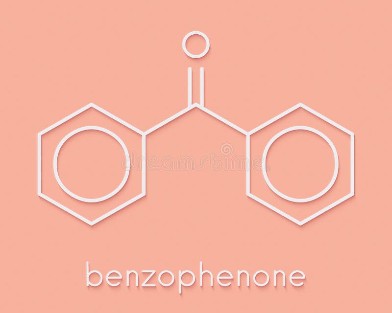 Molecule of Benzophenone stock vector. Illustration of atoms - 110468432