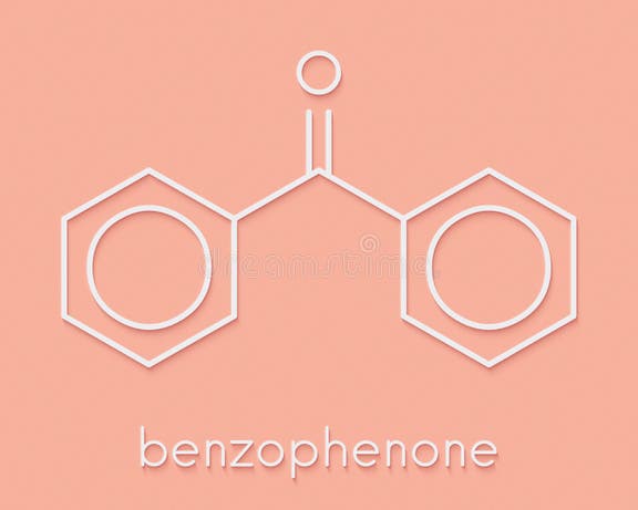 Benzophenone Molecule. Skeletal Formula. Stock Illustration ...