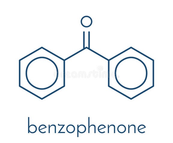 Benzophenone Molecule. Skeletal Formula. Stock Vector - Illustration of ...