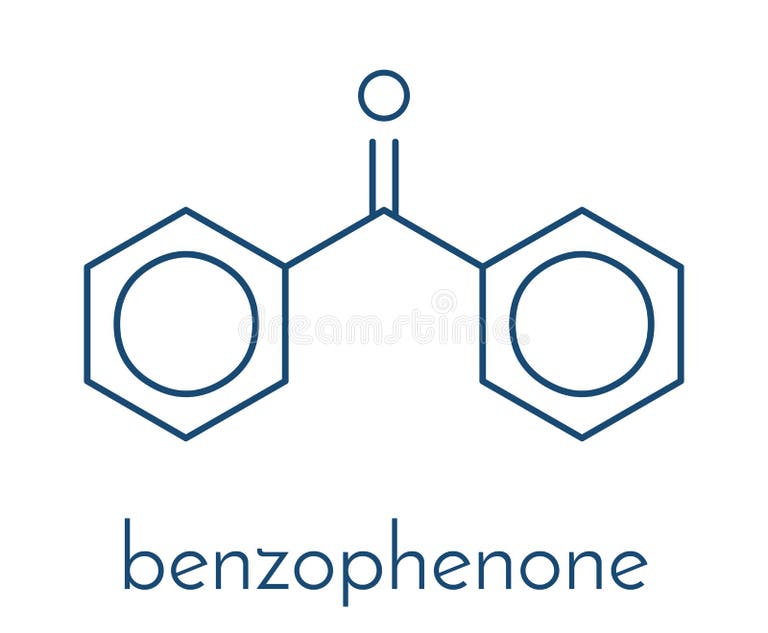Benzophenone Molecule. Skeletal Formula. Stock Vector - Illustration of ...