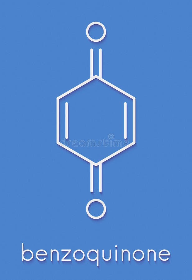Benzoquinone Quinone, Para-benzoquinone Molecule. Skeletal Formula ...