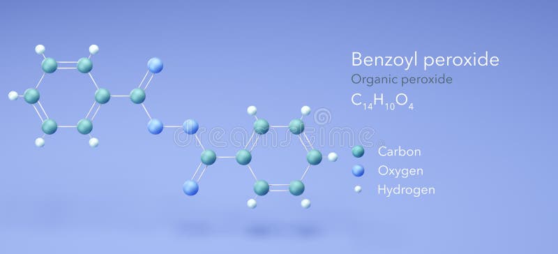 Benzoyl Peroxide, Molecular Structures, Organic Peroxide, 3d Model ...