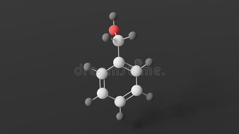 Benzyl Alcohol Molecule, Molecular Structure, Aromatic Alcohol, Ball ...