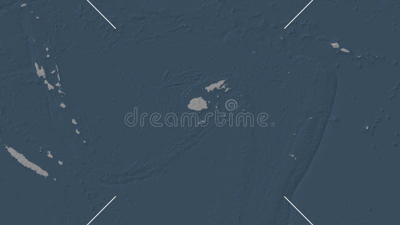 Beqa Island in the South Pacific Ocean. Steel Blue Map. Slide Stock ...