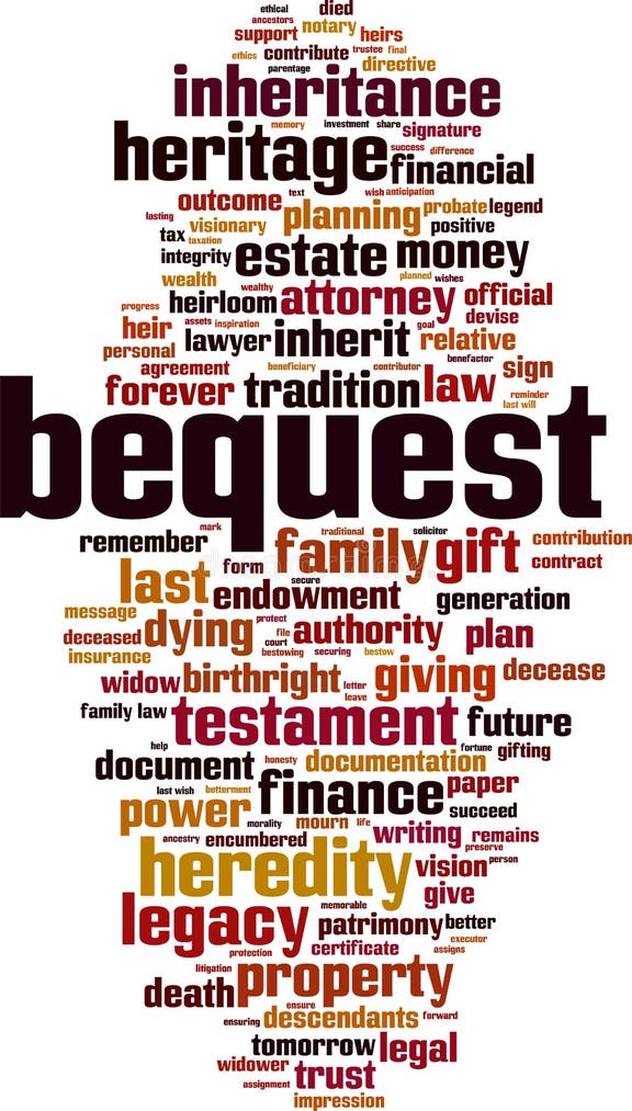 Bequest word cloud stock vector. Illustration of birthright - 177081845