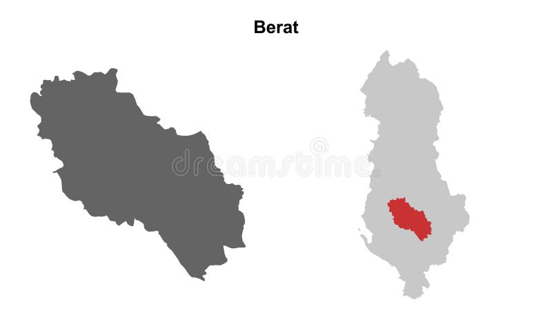 Berat outline map stock illustration. Illustration of vector - 378836921