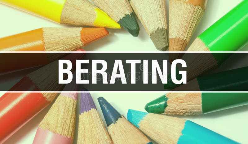 Berating Concept Banner with Texture from Colorful Items of Education ...