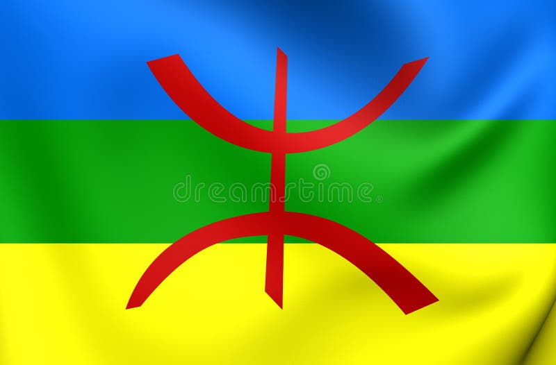 Berber Flag stock illustration. Illustration of render - 97071402