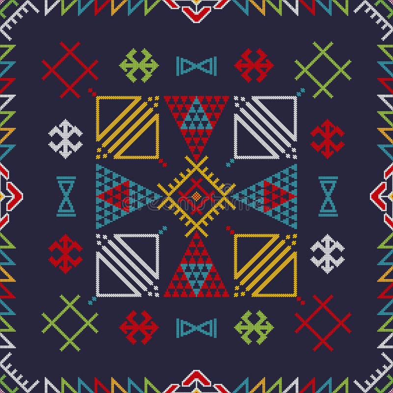 Berber pattern 8 stock vector. Illustration of fabric - 253312858