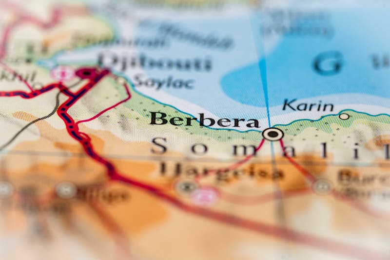 Berbera, Somaliland Highlighted on a World Map Stock Image - Image of ...