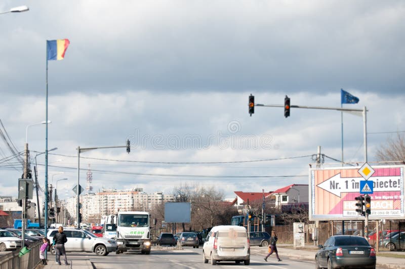 Berceni street editorial stock photo. Image of storm - 50843668
