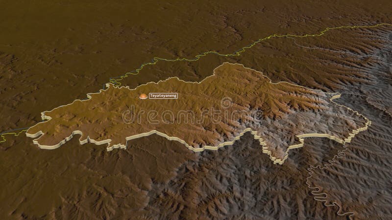 Berea, Lesotho - Extruded with Capital. Relief Stock Illustration ...
