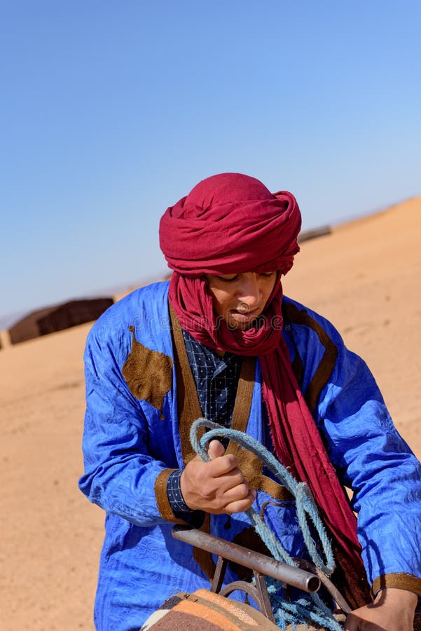 Bereber in the Desert of Sahara in Morocco. Editorial Stock Photo ...