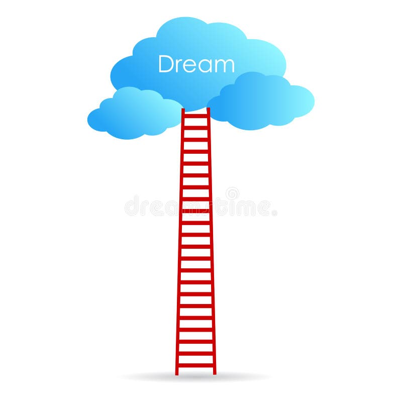 Bereik uw droom vector illustratie. Illustration of vooruitgang - 54573835