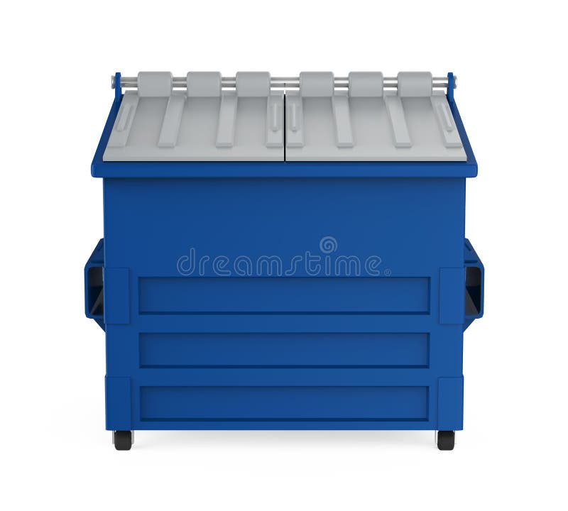 Bereiten Sie Den Lokalisierten Müllcontainer Auf Stock Abbildung ...