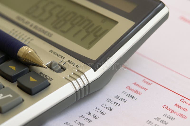 Berekenend totaal bedrag stock afbeelding. Image of formule - 20656839