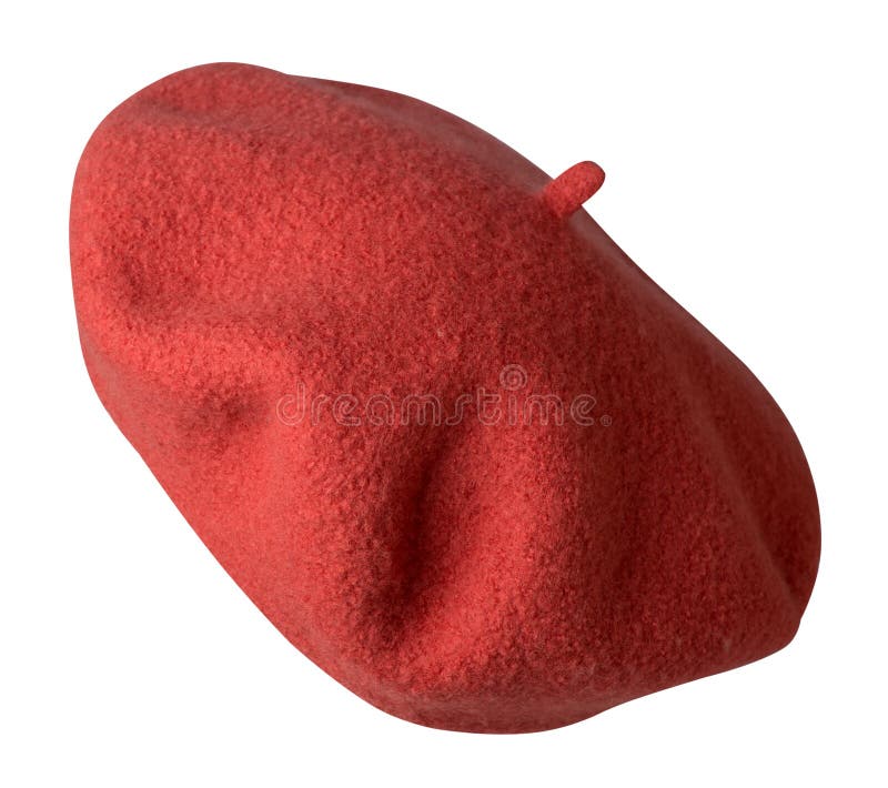 Beret Isolated on White Background. Hat Female Beret Stock Image ...