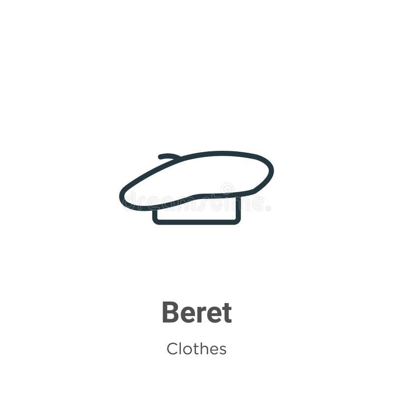 Beret Icon in Filled, Thin Line, Outline and Stroke Style. Vector Illustration of Two Colored ...