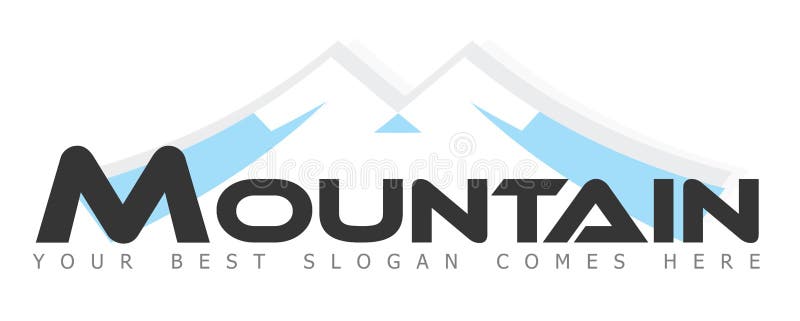 Berg/Bergen Logo Concept vector illustratie. Illustration of silhouet ...