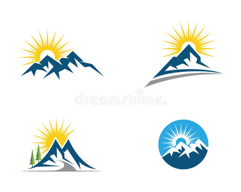 Berg Logo Business Template Vector Illustratie - Illustration of berg ...