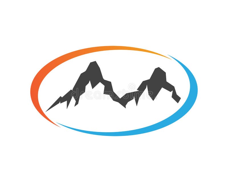 Berg Logo Business Template Vector Vektor Illustrationer - Illustration ...