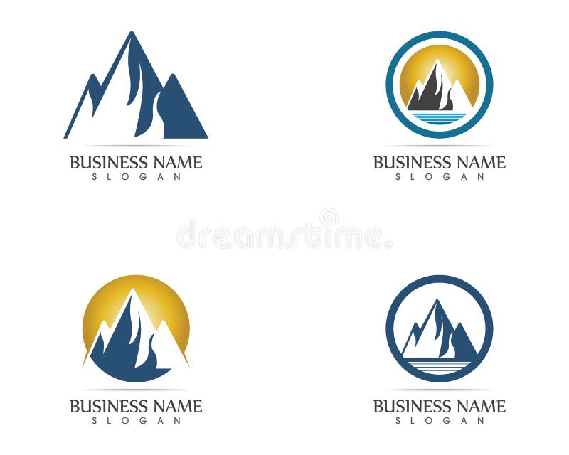 Berg Logo Business Template Vector Vektor Abbildung - Illustration von ...