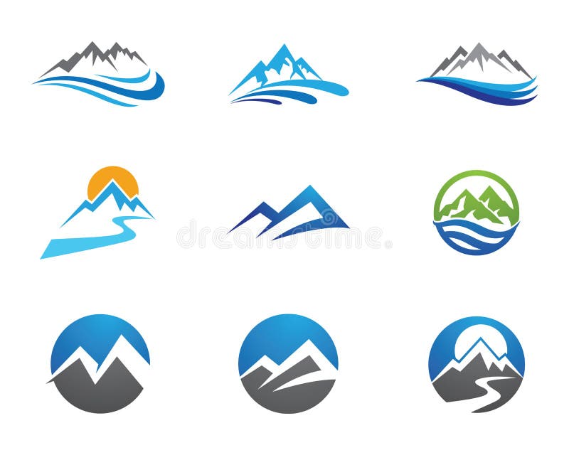 Berg Logo Template vector illustratie. Illustration of eenvoudig - 74264527