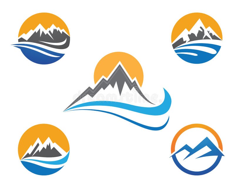 Berg Logo Business Template Vector Vektor Illustrationer - Illustration ...