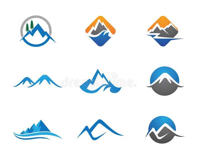 Berg Logo Template vektor abbildung. Illustration von frisch - 75827535