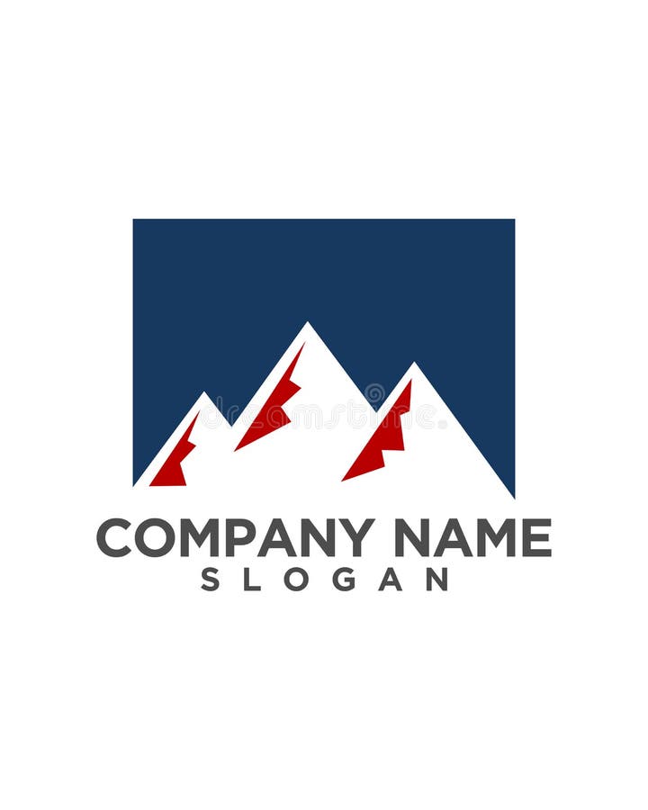 Berg Logo Template Vector vektor illustrationer. Illustration av form ...