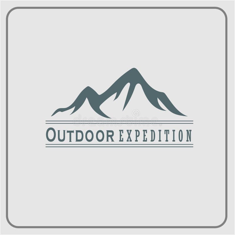 Berg Logo Vector Template Design Stock Illustrationer - Illustration av ...