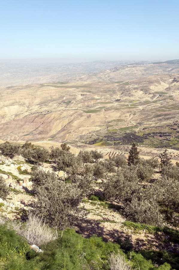 Berg Nebo in Jordanien stockbild. Bild von berg, heilig - 54104393