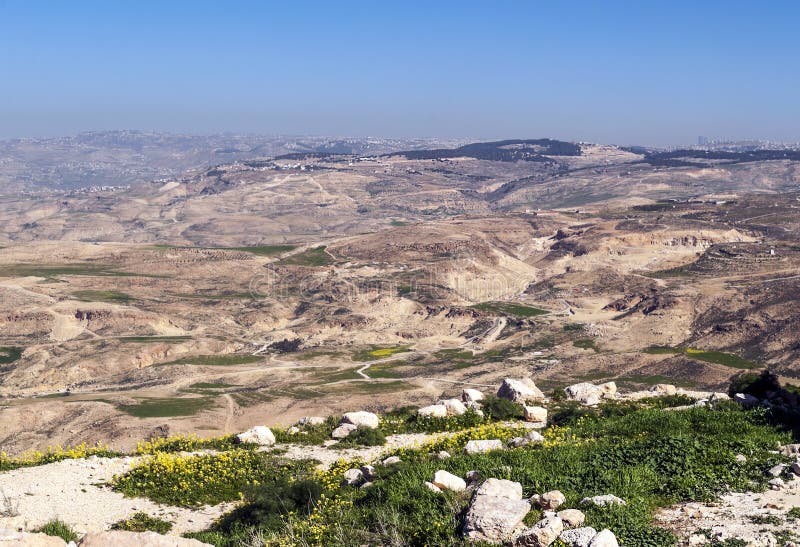 Berg Nebo in Jordanien stockbild. Bild von berg, heilig - 54104393